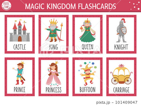 Vector fairytale flash cards set. English...のイラスト素材 [101409047] - PIXTA