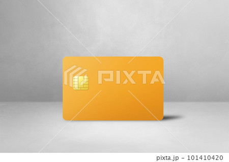 Yellow credit card on a white concrete backgroundのイラスト素材 [101410420 ...