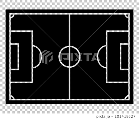 soccer field silhouette - Stock Illustration [101419527] - PIXTA