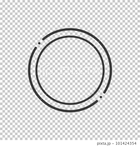 Simple double circle frame/icon material -... - Stock Illustration ...