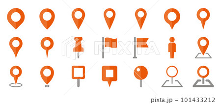シンプルなマップピンのアイコンのイラスト素材 [101433212] - PIXTA