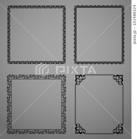Set of decorative frames Elegant vector element...のイラスト素材 [101486324] - PIXTA