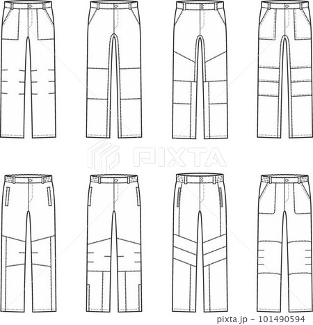 Mens work pants. Fashion CAD. のイラスト素材 [101490594] - PIXTA
