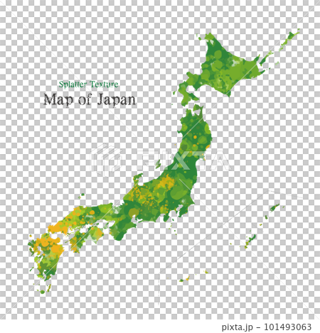 Stylish map of Japan, splashes of paint... - Stock Illustration ...