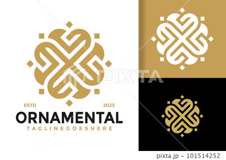 Letter X Heart Ornamental logo vector icon...のイラスト素材 [101514252] - PIXTA