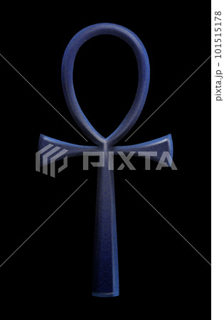 A blue ankh symbol in the style of digital...のイラスト素材 [101515178] - PIXTA