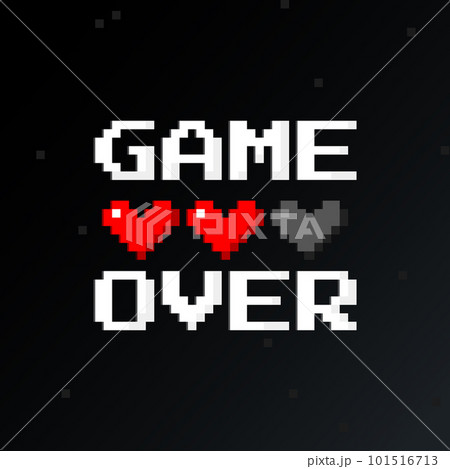Game over art design isolated on background....のイラスト素材 [101516713] - PIXTA