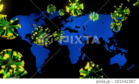 3d render. map of the earth, particles of...のイラスト素材 [101542367] - PIXTA