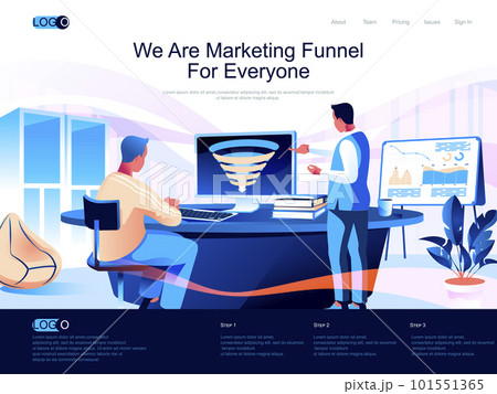 We are Marketing Funnel for everyone isometric...のイラスト素材 [101551365] - PIXTA