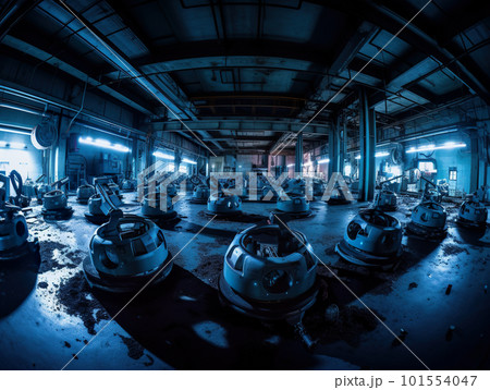 A large room filled with lots of machines. AI...のイラスト素材 [101554047] - PIXTA