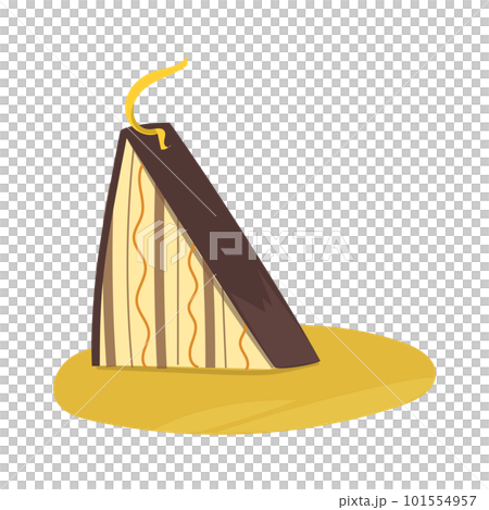 Triangular chocolate cake illustration - Stock Illustration [101554957 ...
