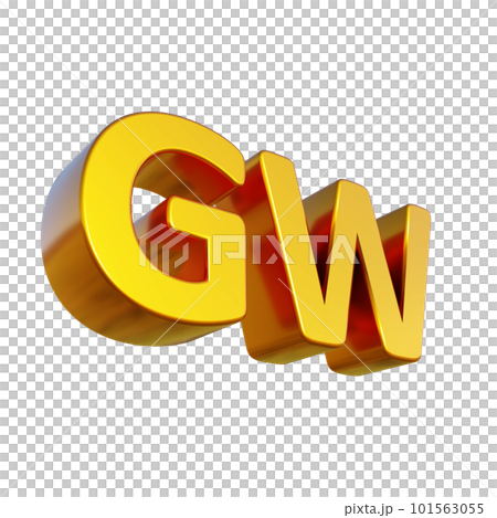 Golden 3D letters representing Golden Week - Stock Illustration ...