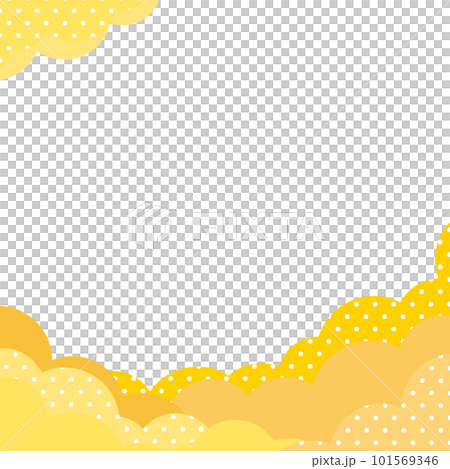 Cloud and dot pattern frame... - Stock Illustration [101569346] - PIXTA