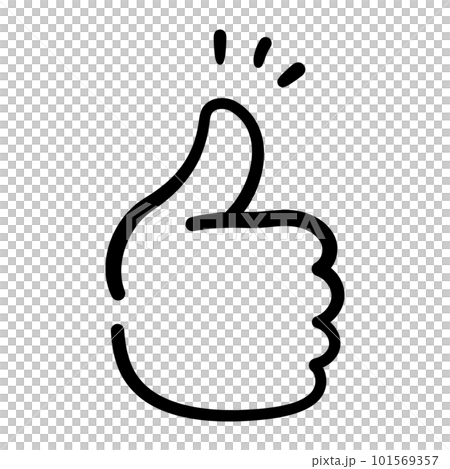 simple thumbs up hand icon - Stock Illustration [101569357] - PIXTA