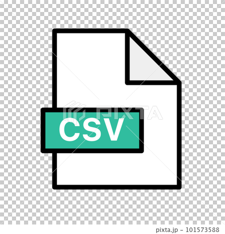 CSV拡張子のファイルアイコン。ベクター。のイラスト素材 [101573588] - PIXTA
