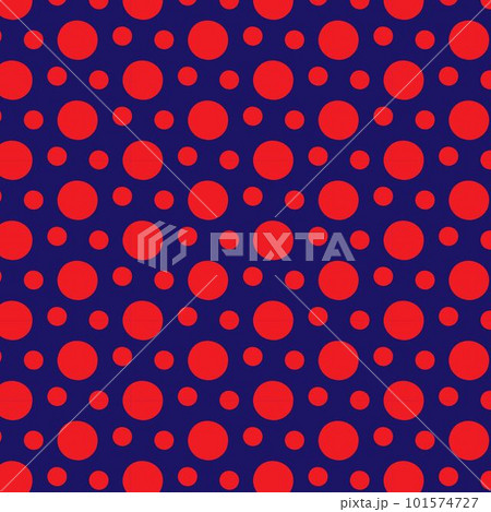 Red and blue, polka dot jersey pattern. Pois,...のイラスト素材 [101574727] - PIXTA