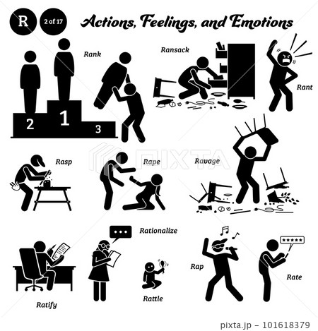 Stick figure human people man action, feelings,...のイラスト素材 [101618379 ...