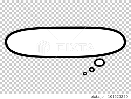 simple thought bubble oval - Stock Illustration [101623230] - PIXTA