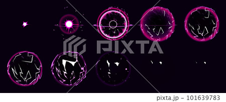 Magic electric lightning ball animation spriteのイラスト素材 [101639783] - PIXTA