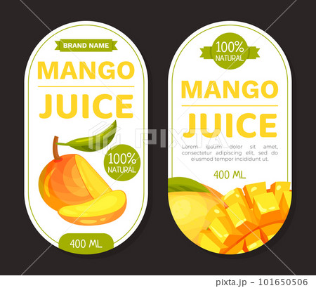 Ripe Mango Label Design with Bright Tropical...のイラスト素材 [101650506] - PIXTA