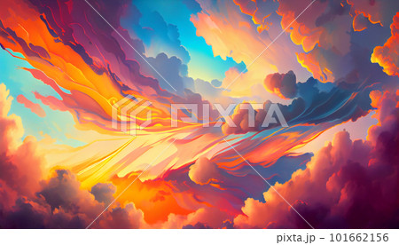 Generative AI, Dawn's Embrace: An Abstract...のイラスト素材 [101662156] - PIXTA