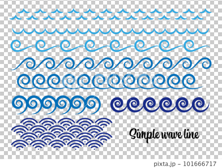 Simple Wave Pattern Seamless Waves Simple Stock Illustrations