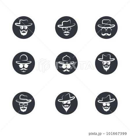 Man face character symbol illustrationのイラスト素材 [101667399] - PIXTA