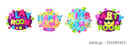 Kids Play and Party Zone Bubble Logo Design...のイラスト素材 [101685925] - PIXTA