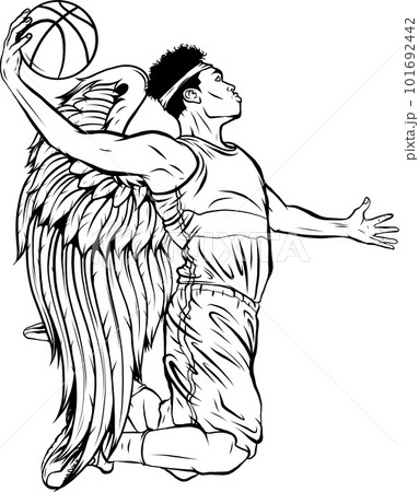 Basketball Drawing With Wings