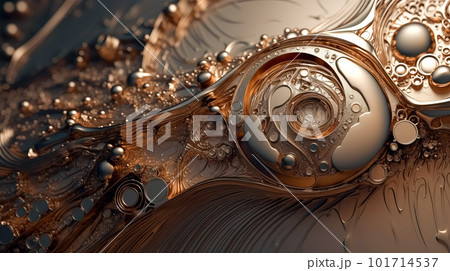 Metal abstract object structure from waves,...のイラスト素材 [101714537] - PIXTA