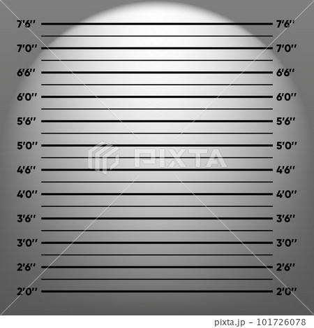 Police lineup mugshot background. Shot Up photo...のイラスト素材 [101726078 ...