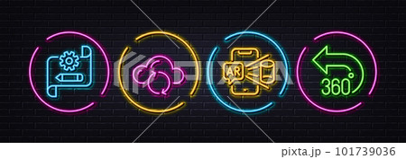 Cogwheel blueprint, Cloud sync and Augmented...のイラスト素材 [101739036] - PIXTA