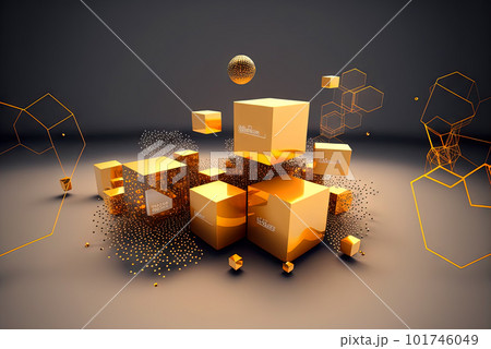 Data abstract concept with clusters, particles...のイラスト素材 [101746049] - PIXTA