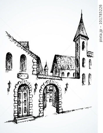 Old street. Vector drawingのイラスト素材 [101785226] - PIXTA