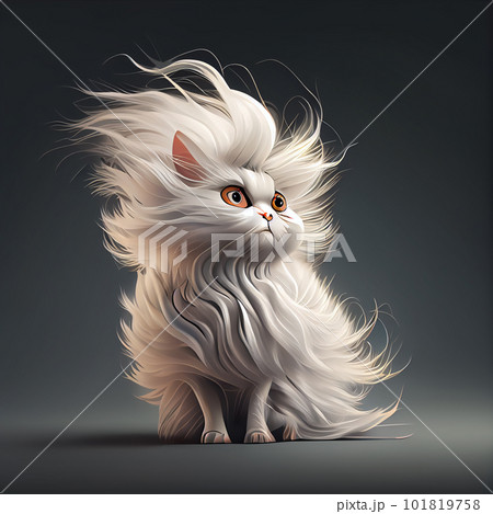 White cat cartoons cute animalのイラスト素材 [101819758] - PIXTA