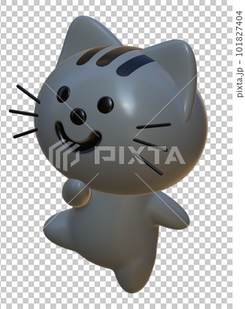 3D three-dimensional cat character - Stock Illustration [101827404] - PIXTA