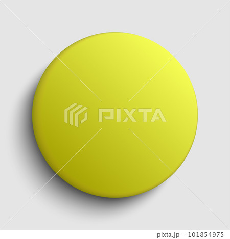 Badge button on background, glass yellow circleのイラスト素材 [101854975] - PIXTA
