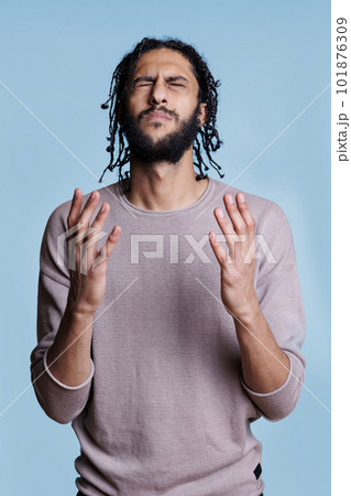 Man Pleading With Hands
