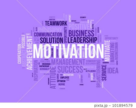Word cloud background concept for Motivation....のイラスト素材 [101894579] - PIXTA