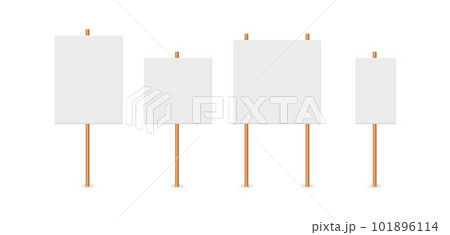 Picket sign, demonstration banners, public...のイラスト素材 [101896114] - PIXTA