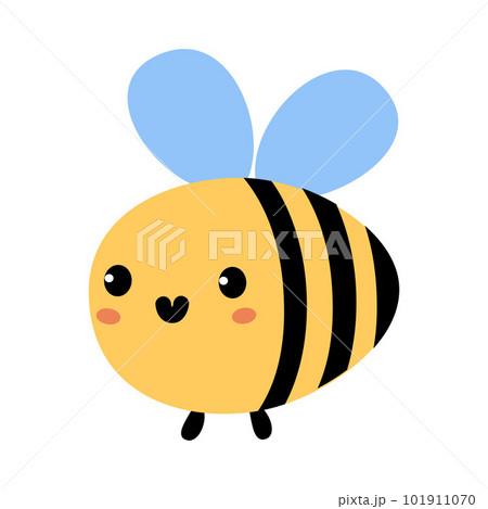 Cute flying honey bee flying with bucket....のイラスト素材 [101911070] - PIXTA