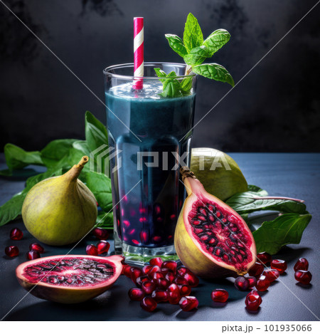 Vegetarian detox cocktail, Illustration AI...のイラスト素材 [101935066] - PIXTA