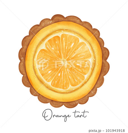 semi realistic homemade orange favour tart...のイラスト素材 [101943918] - PIXTA