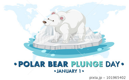 Polar Bear Plunge Day January iconのイラスト素材 [101965402] - PIXTA