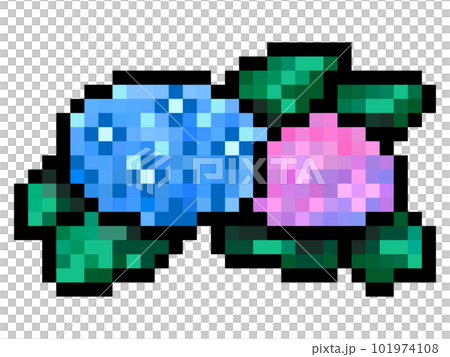 Hydrangea pixel art - Stock Illustration [101974108] - PIXTA