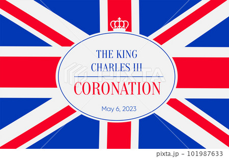 Kink Charles III coronation 2022 - poster with...のイラスト素材 [101987633 ...
