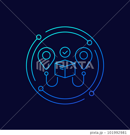 Dropshipping or order fulfillment line iconのイラスト素材 [101992981] - PIXTA