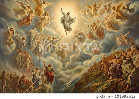 An illustration of the ascension day of Jesus...のイラスト素材 [101998612] - PIXTA