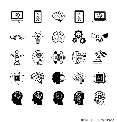 AIのアイコンセットのイラスト素材 [102024922] - PIXTA