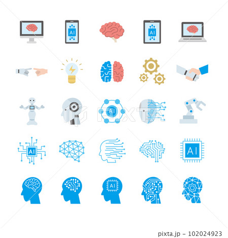 AIのアイコンセットのイラスト素材 [102024923] - PIXTA
